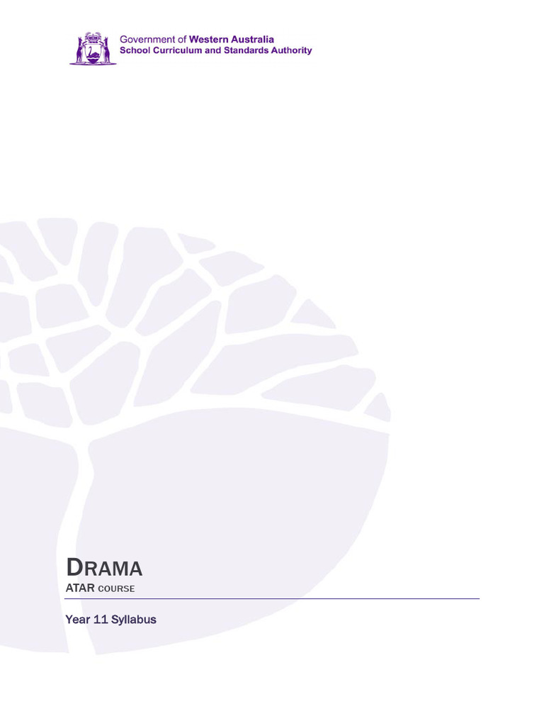 Drama ATAR Year 11 Syllabus For Teaching From January 2024 - PDF | PDF ...