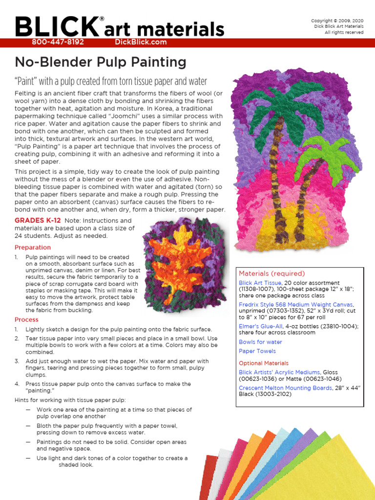 No Blender Pulp Painting C21 | PDF | Paper | Canvas