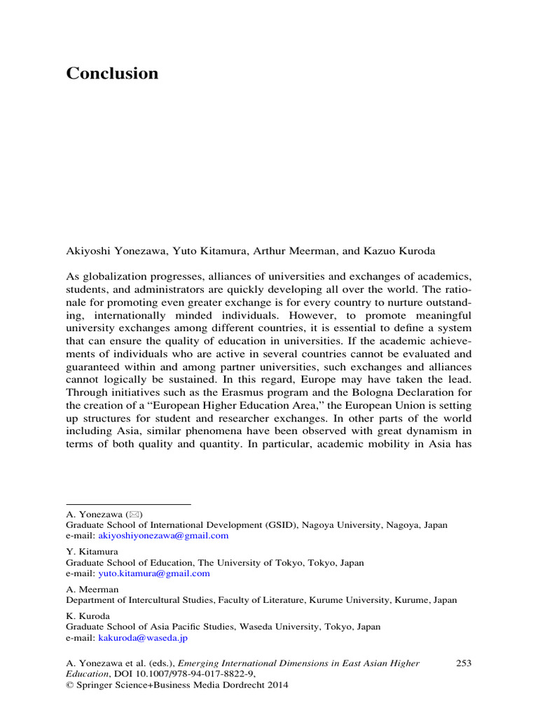 2014 Bookmatter EmergingInternationalDimension | PDF | Institution | University