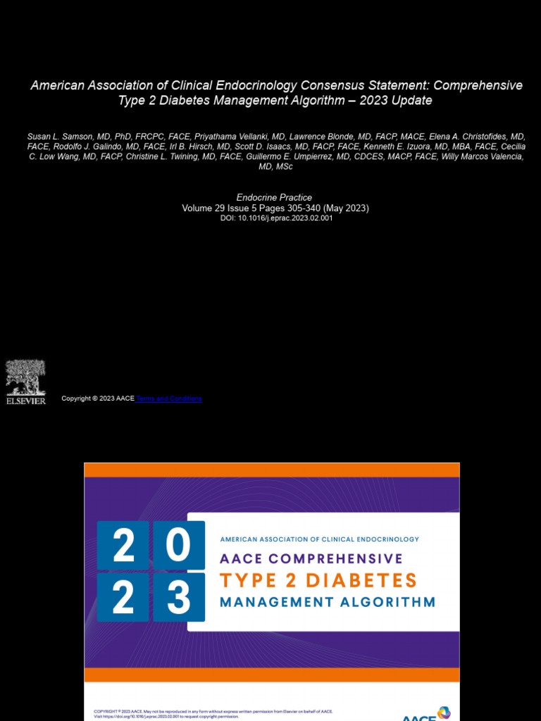 AACE Figures For DM, Risk Reductions and Pharmacuetical Profiles. | PDF ...
