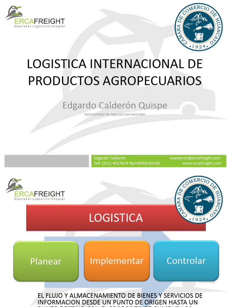 LOGISTICA INTERNACIONAL DE PRODUCTOS AGROPECUARIOS - C.C.H. | PDF | Logística
