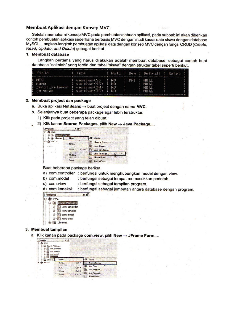 Membuat Aplikasi Dengan Konsep MVC | PDF