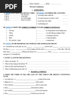 Flyers Practice Test - Reading & Writing | PDF