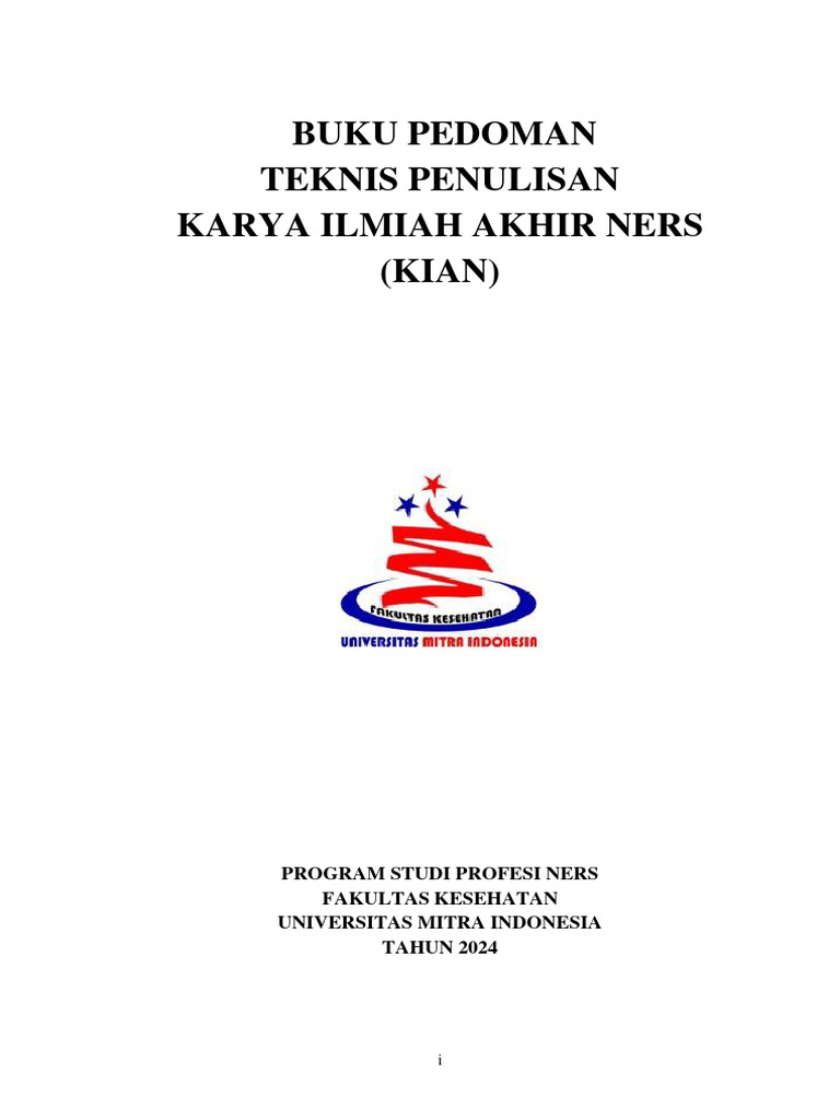 Pedoman Karya Ilmiah Akhir Ners.1 | PDF | Pengembangan Diri | Sains & Matematika