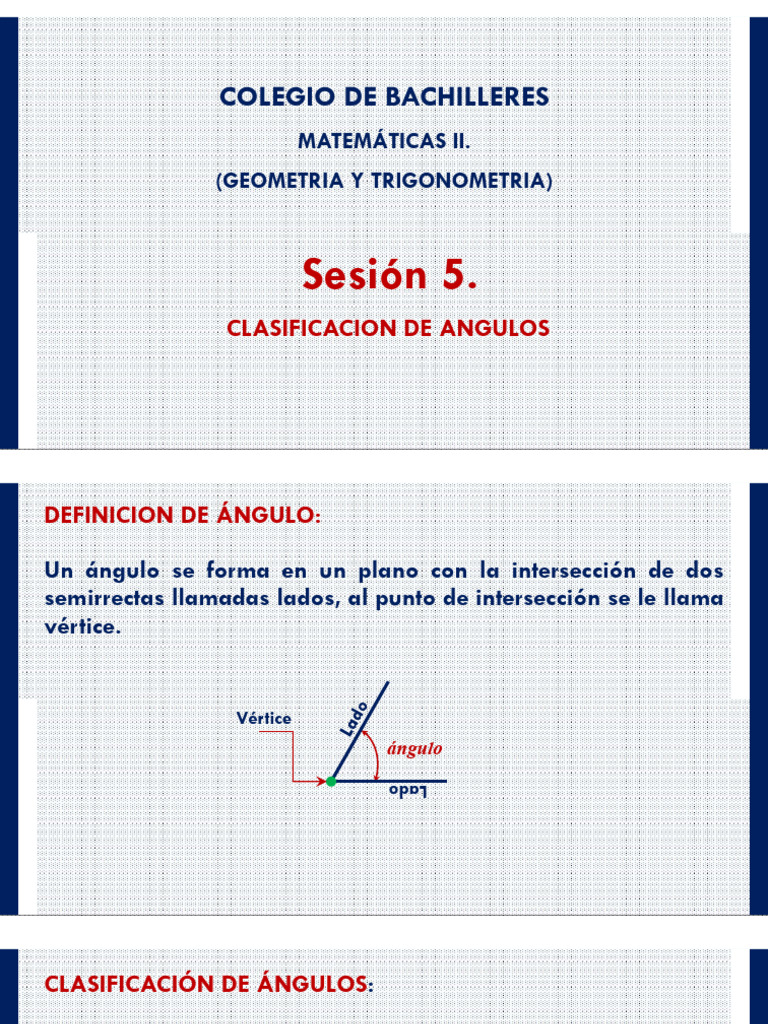 05 CLASIFICACION DE ANGULOS 2do | PDF | Ángulo | Medida Geométrica