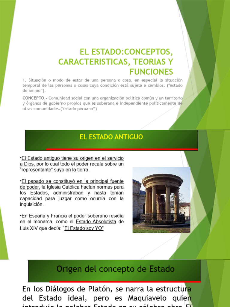 SESION 1 El Estado Conceptos, Características, Teorías y Funciones ...