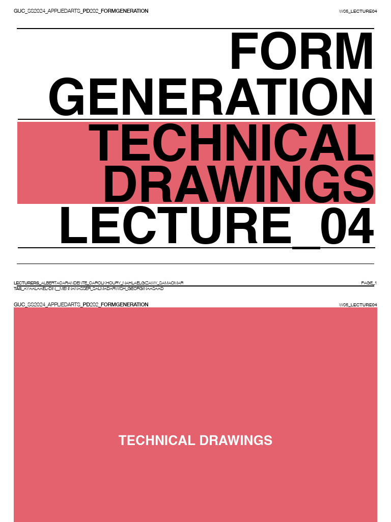 Form Generation Technical Drawings Lecture - 04: Guc - Ss2024 ...