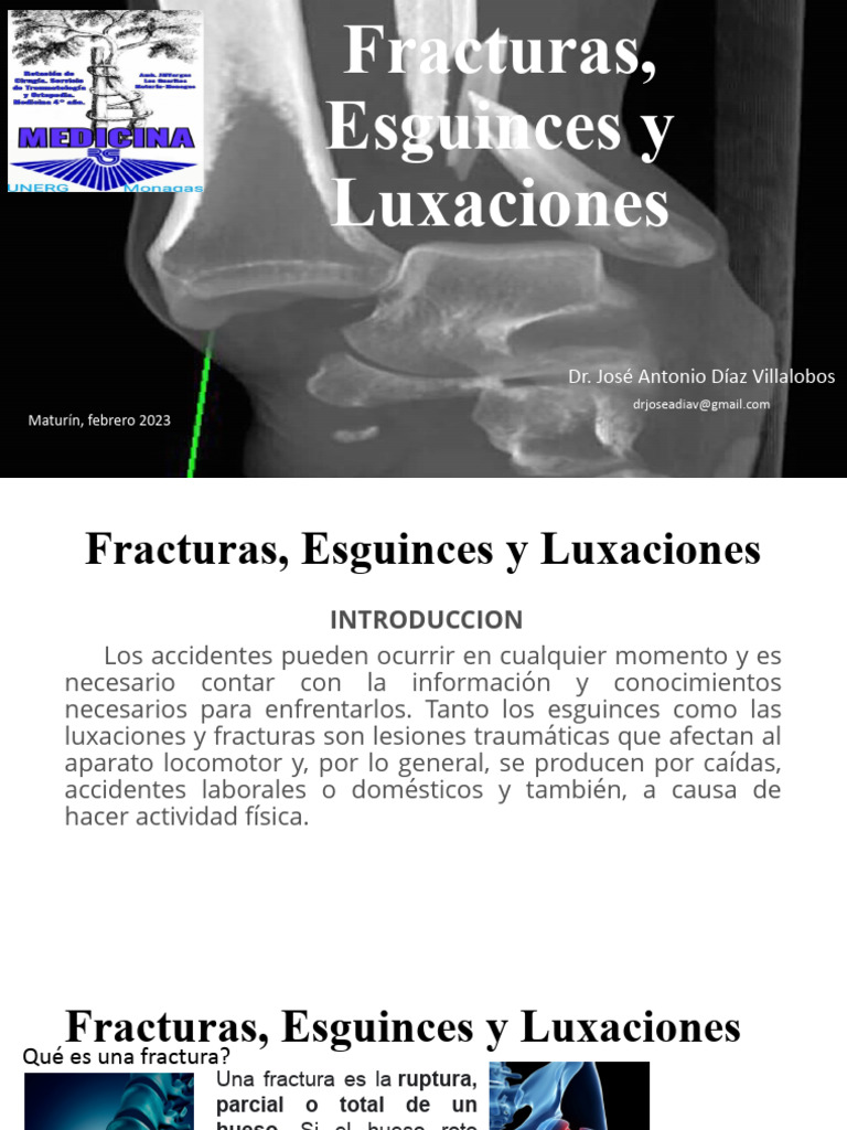 Fracturas, Esguinces y Luxaciones | PDF | Tobillo | Articulaciones