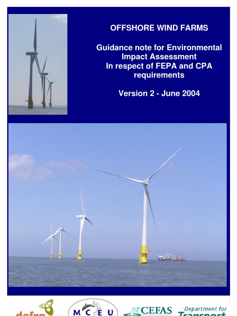 Offshore Wind Farms Guidance Note For Environmental Impact Assessment ...