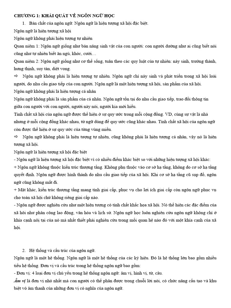 NỘI DUNG ÔN TẬP THI VẤN ĐÁP MÔN DLNN | PDF