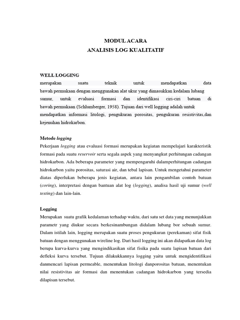 Modul Acara Kualitatif | PDF
