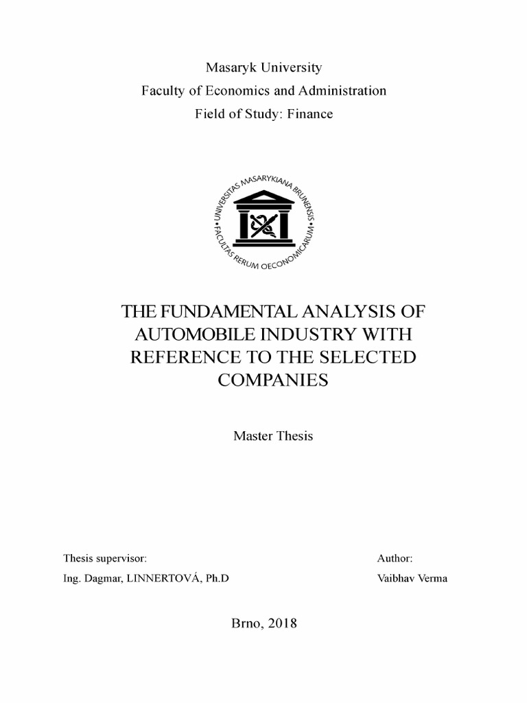 Fundamental Analysis of Automobile Industry VW BMW Archive | PDF | Beta (Finance) | Valuation ...