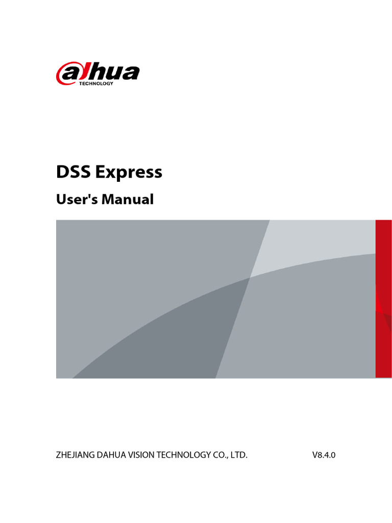 DSS-Express Users-Manual V8.4.0 20240117 | PDF | Installation (Computer ...