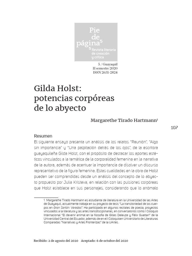 Tirado Margarethe-potencias Corporeas-Gilda Holst | PDF | Género | Estudios de género