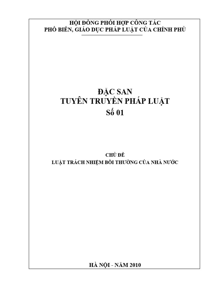 Dac san tuyen truyen phap luat so 1- Luat trach nhiem boi thuong nha ... Dac san tuyen truyen phap luat so 1- Luat trach nhiem boi thuong nha ...