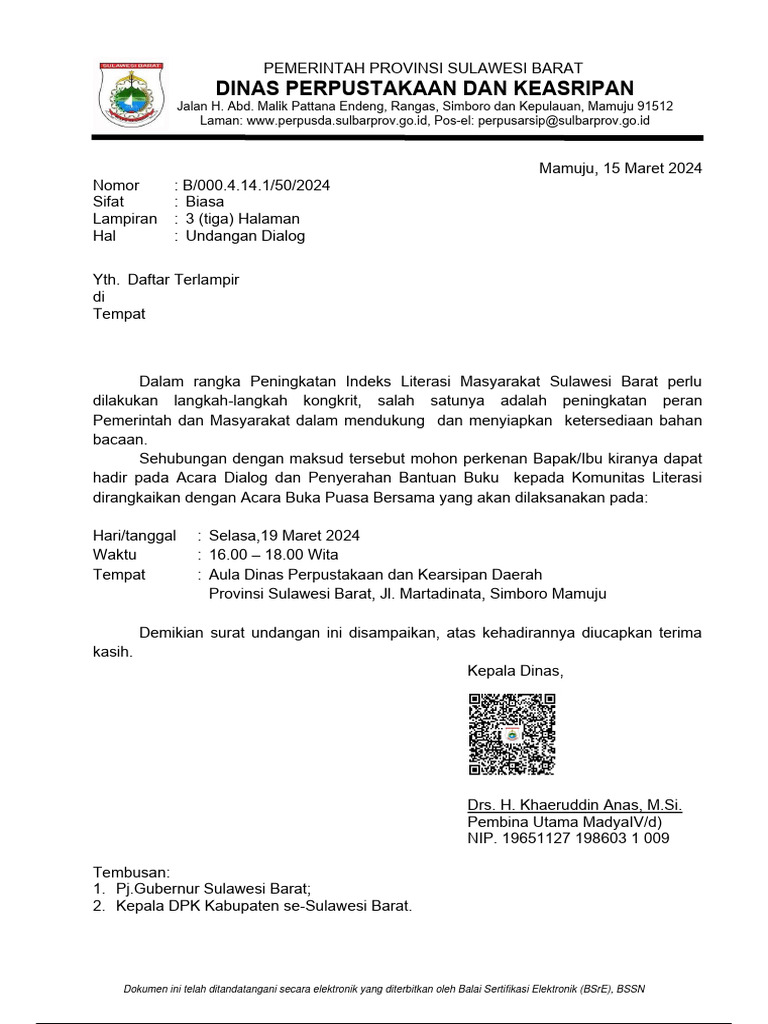 Undangan Dialog Komunitas Literasi Final | PDF | Ilmu Sosial