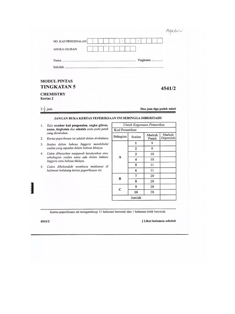 Trial K2 Kimia | PDF