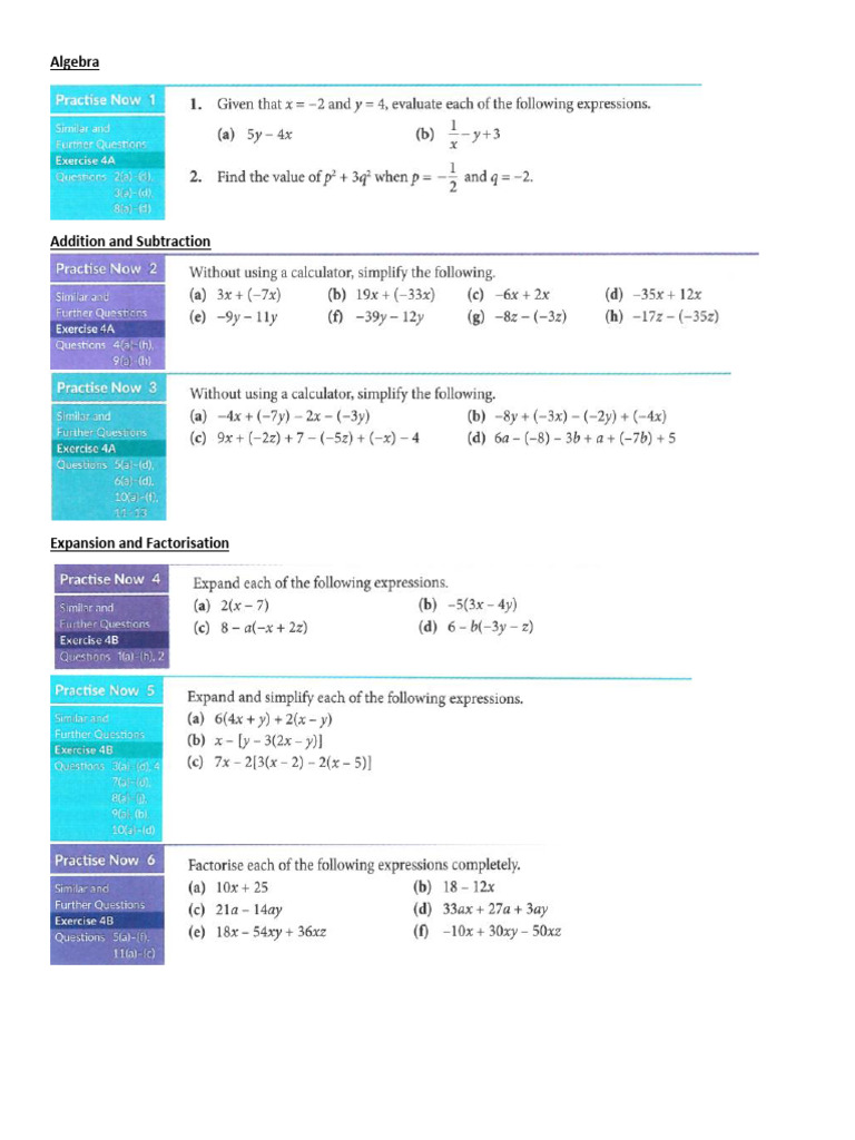 Algebra Basics for Students | PDF