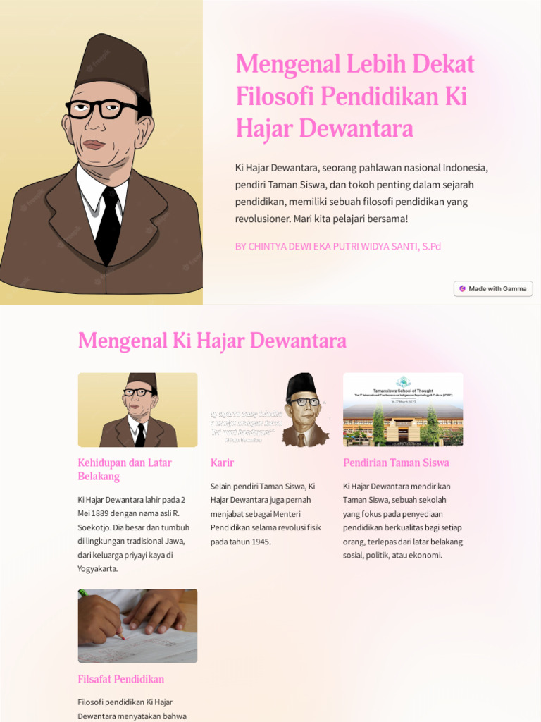 Mengenal Lebih Dekat Filosofi Pendidikan Ki Hajar Dewantara | PDF