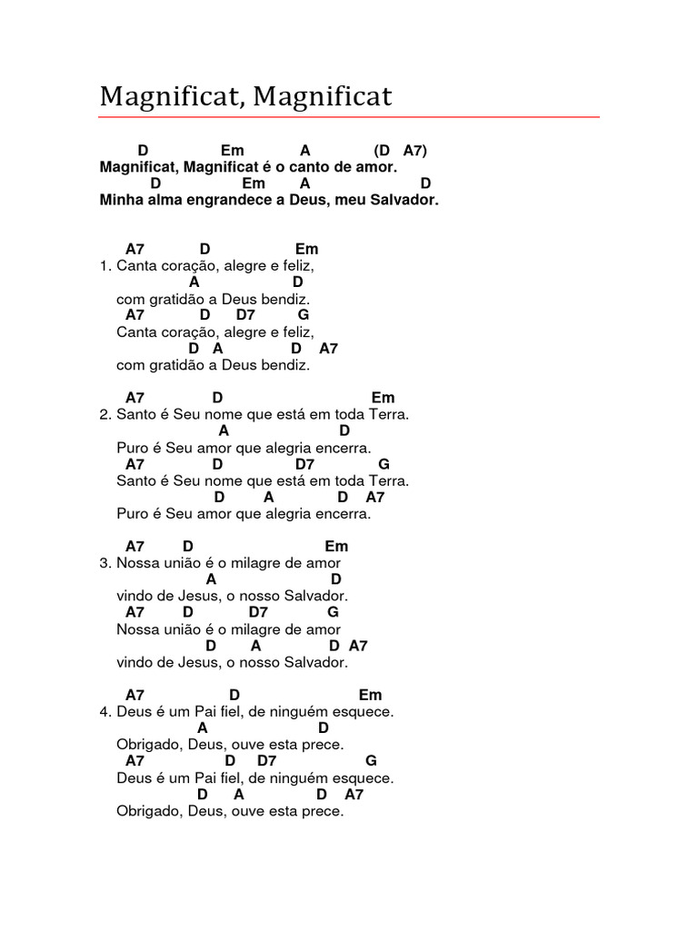 (Cifra) Magnificat, Magnificat | PDF