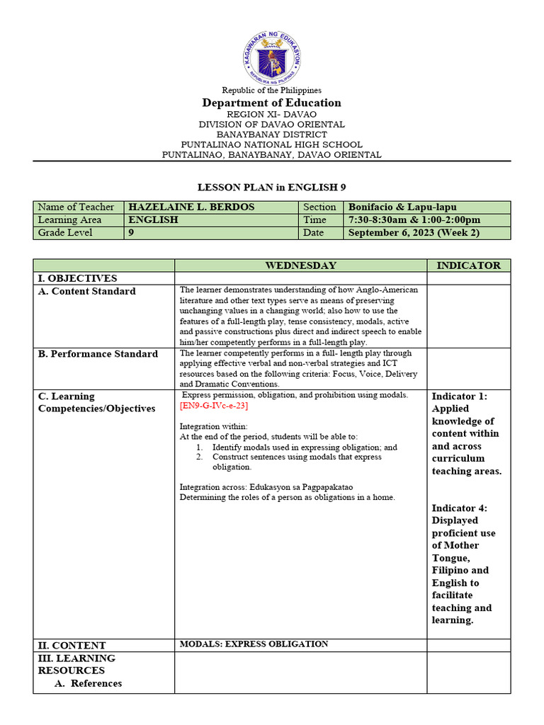 DLP FOR COTs | PDF | Learning | English Language