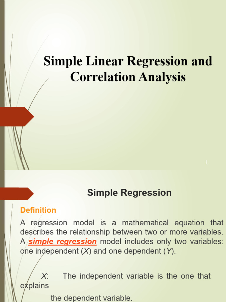 Simple Linear Regression | PDF | Linear Regression | Coefficient Of Determination