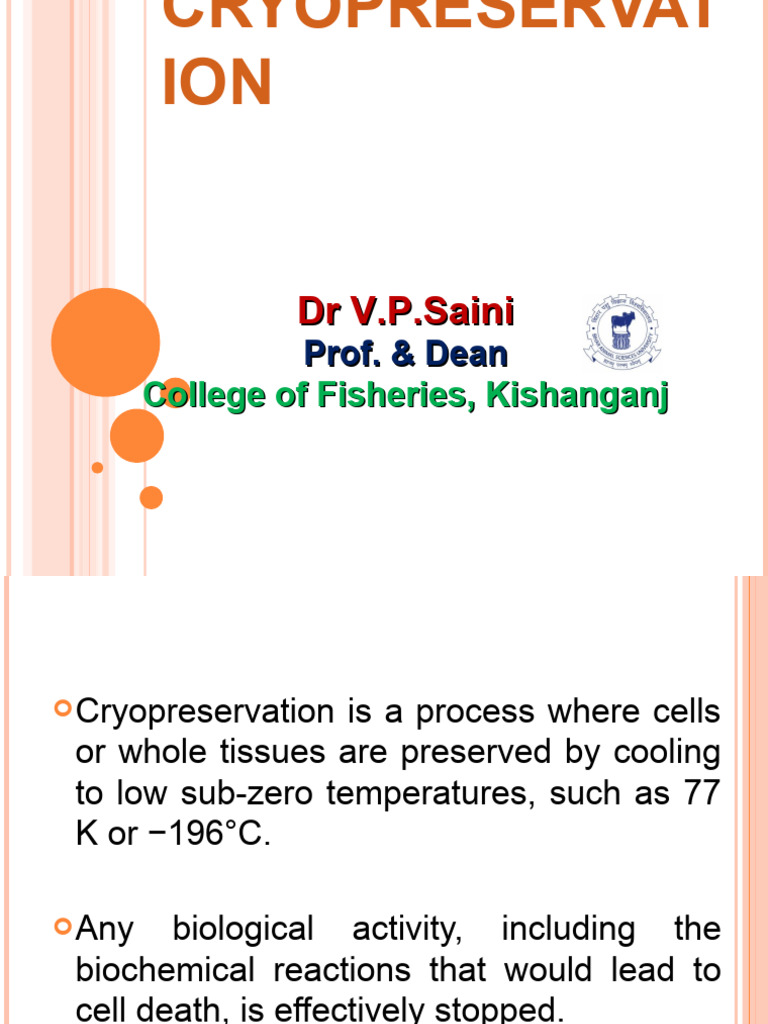 CRYOPRESERVATION | PDF | Biology