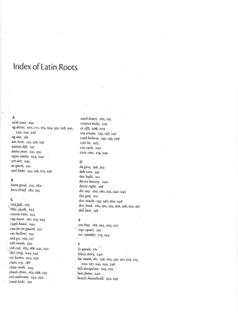 Ling111 The Latin Roots | PDF