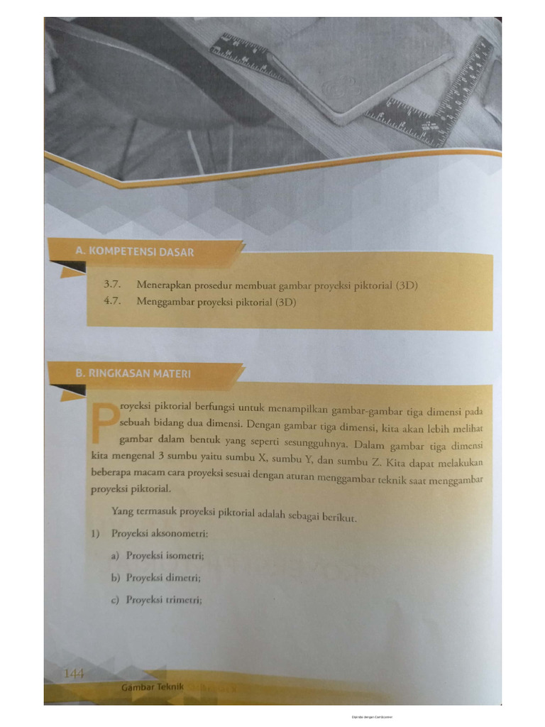 3.7 Prosedur GMB Proyeksi Piktorial 3d | PDF