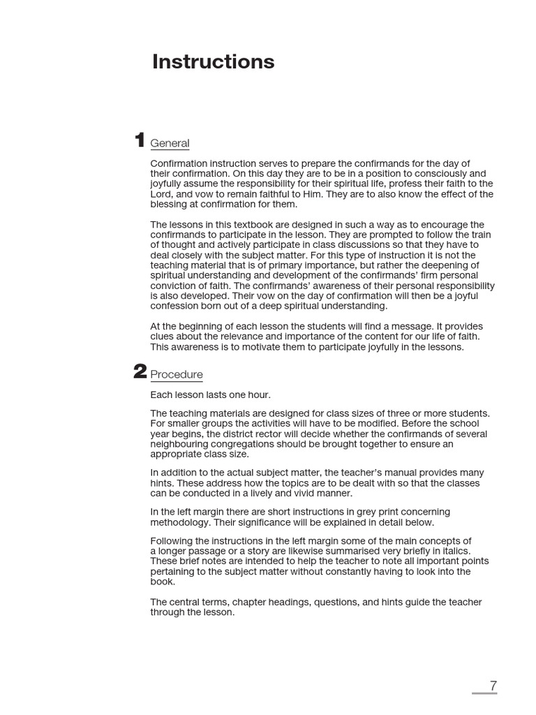 New Apostolic Church Confirmation Guide | PDF | Confirmation | Teachers