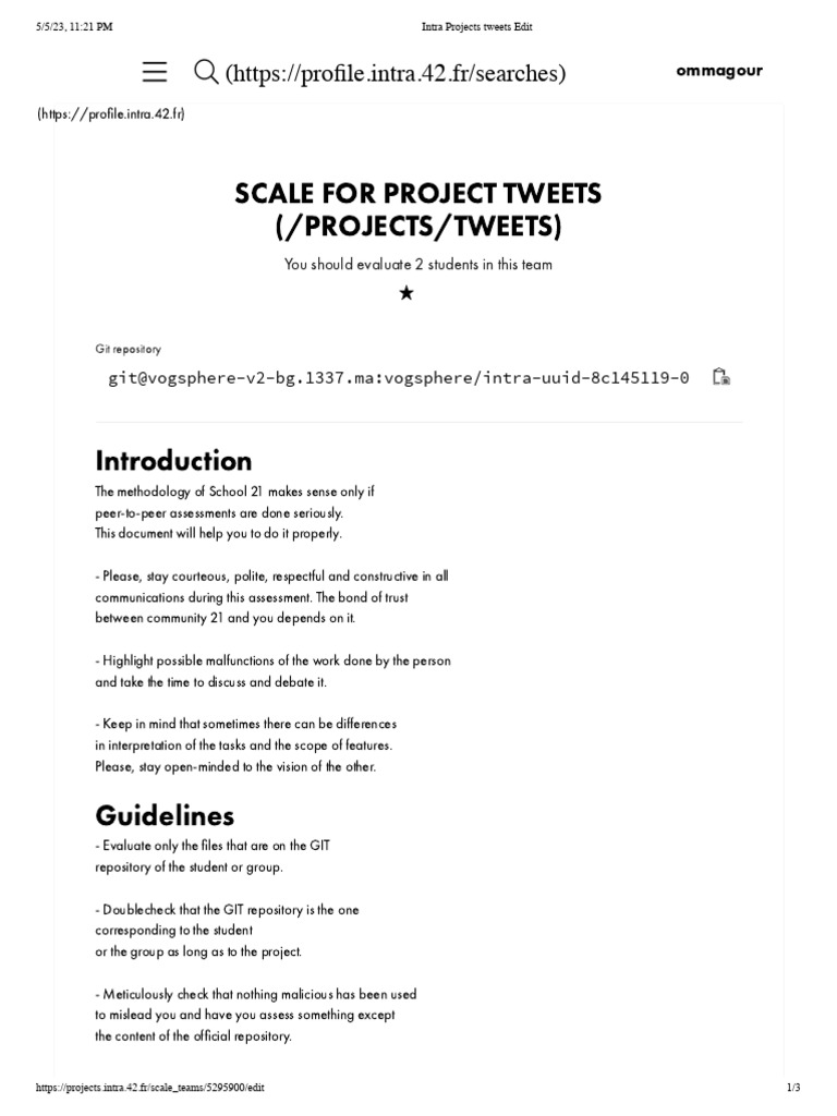 Intra Projects Tweets Edit | PDF | Computing