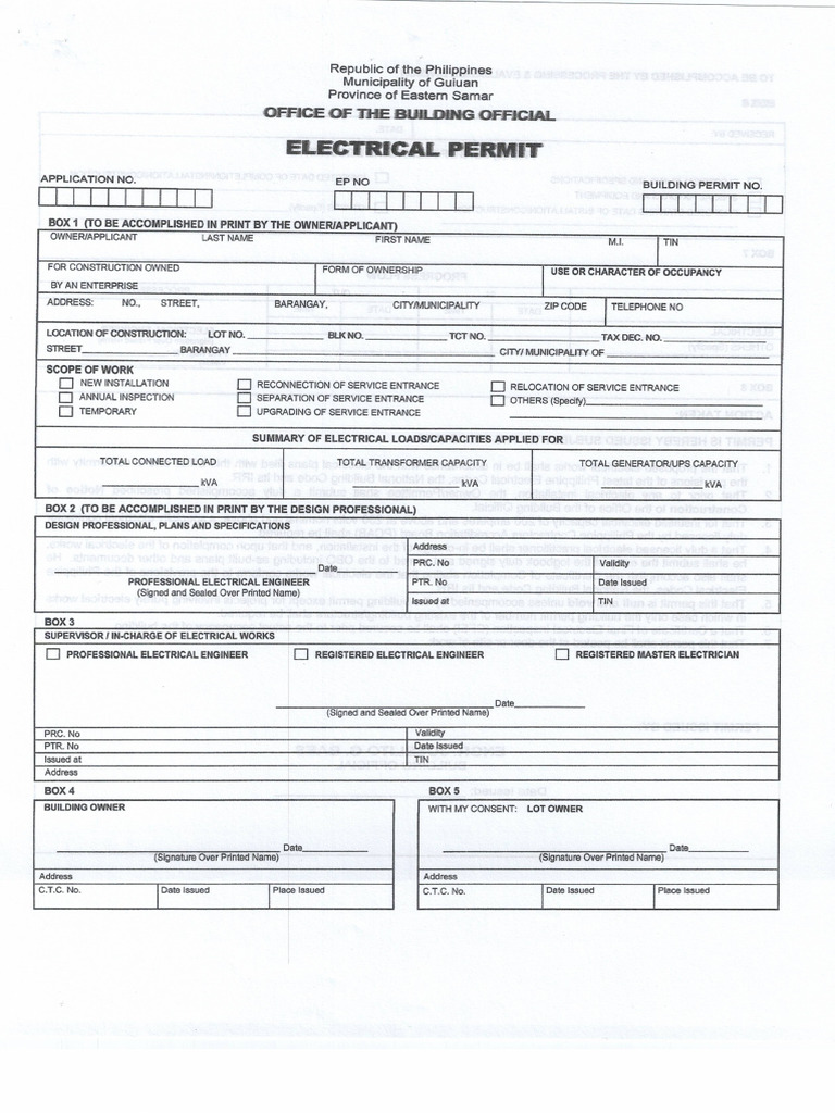 Electrical Permit | PDF