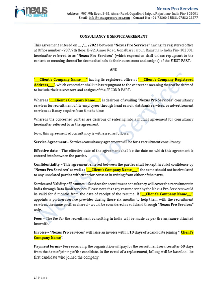 Agreement | PDF