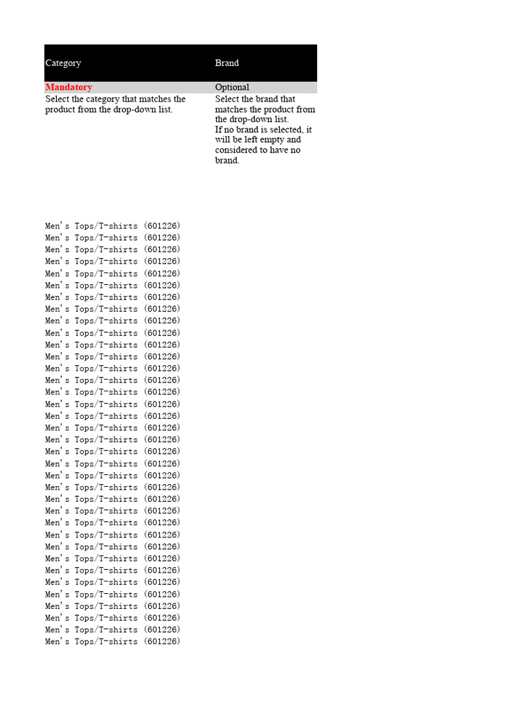 Tiktoksellercenter Batchupload 20240327 Template | PDF | Pixel | Cosmetics