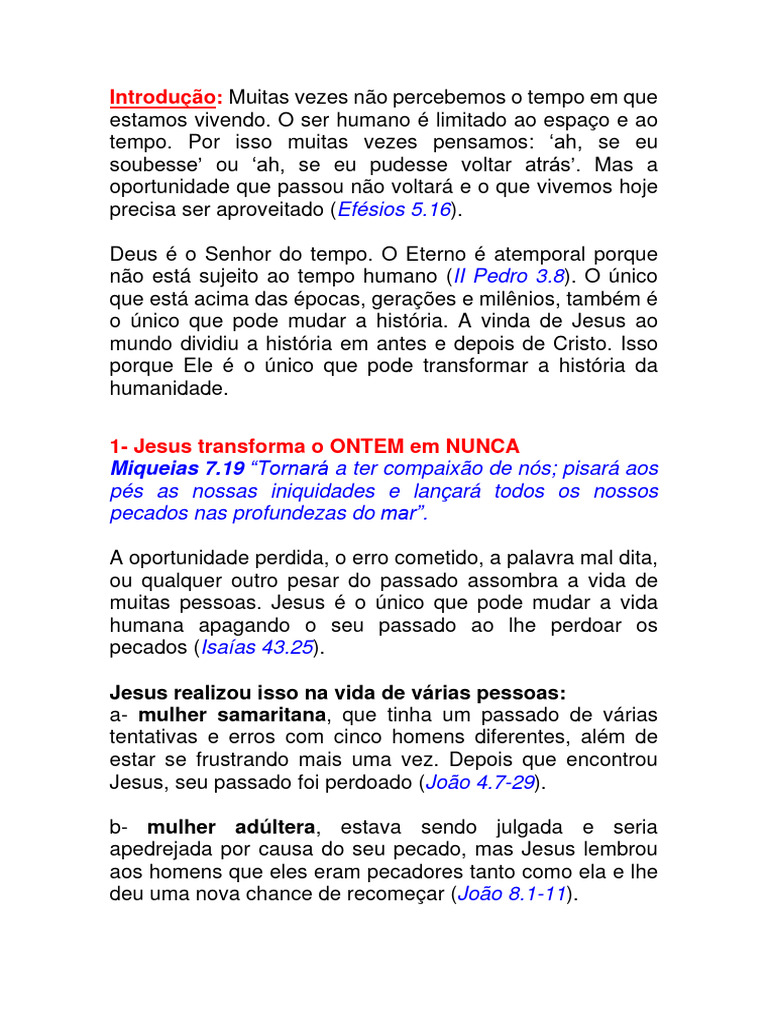 Jesus Transforma Sua Vida | Download grátis PDF | Jesus | Pecado