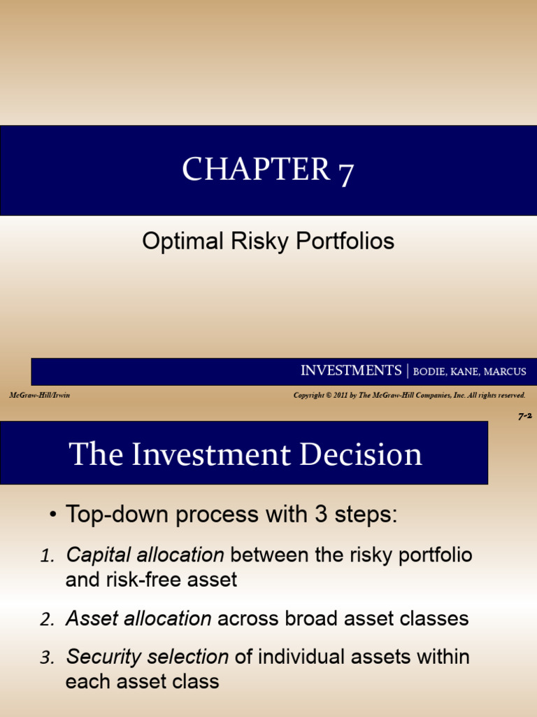 Chap007.ppt | PDF | Modern Portfolio Theory | Diversification (Finance)