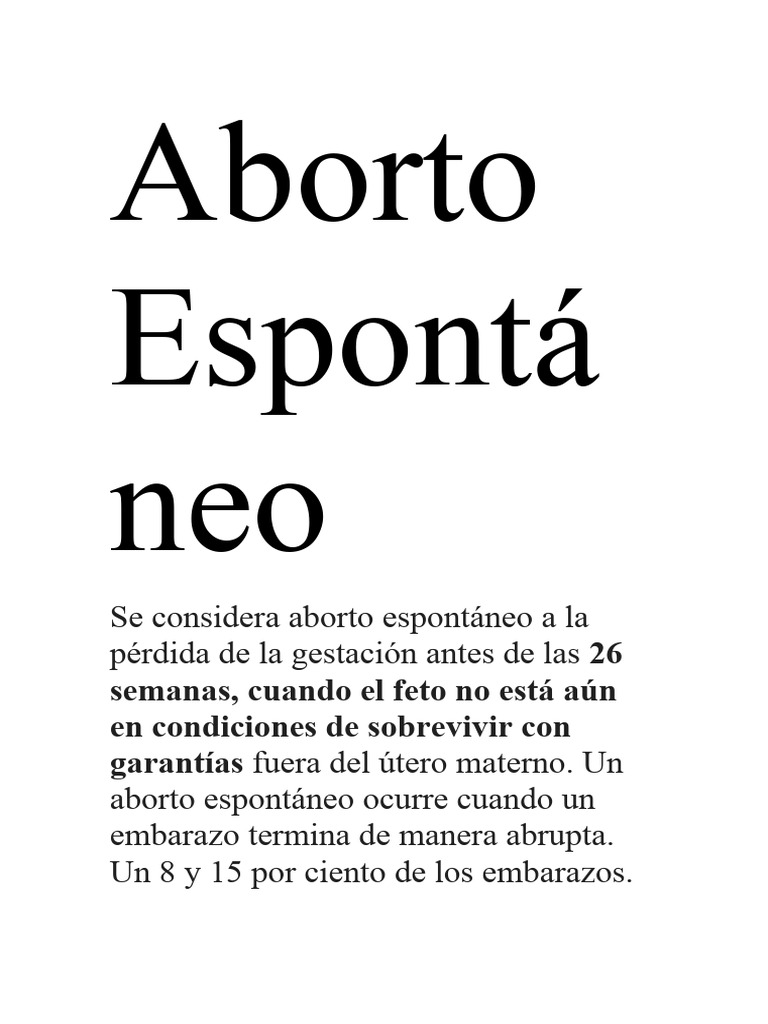 Tipos de Aborto: Definiciones y Características | PDF | Salud y bienestar