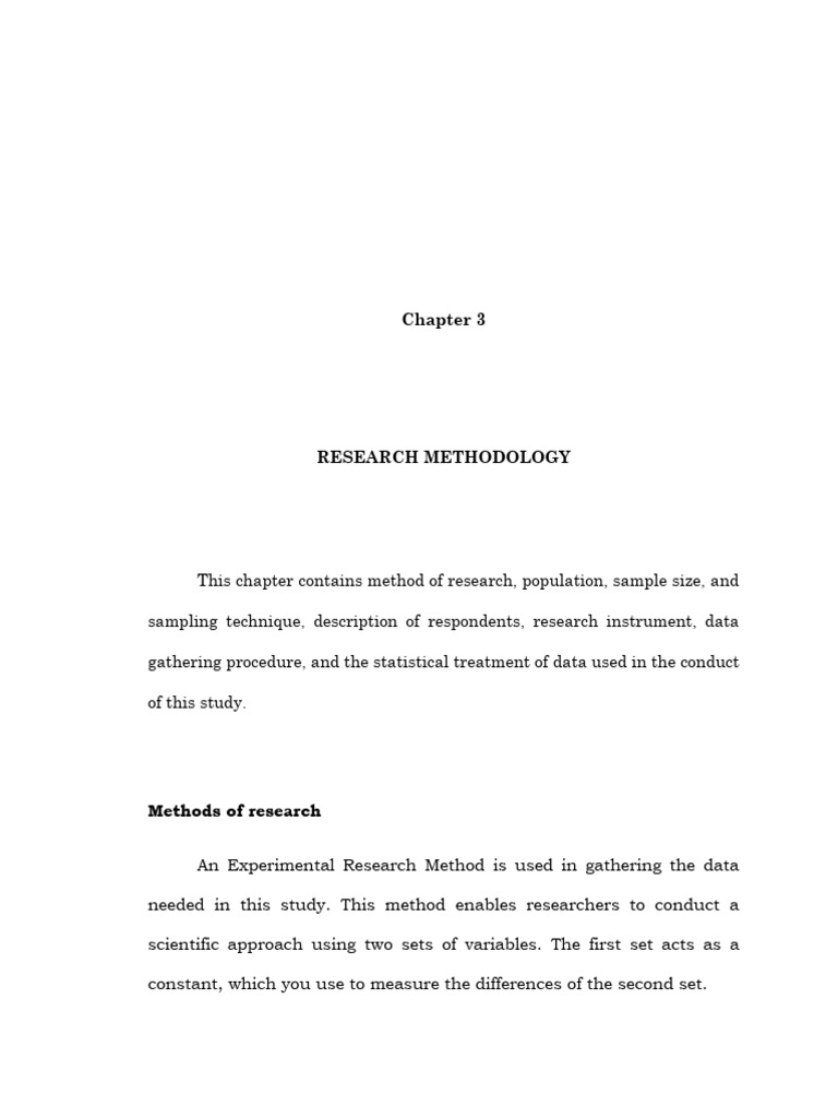 Chapter 3-Draft. | Download Free PDF | Survey Methodology | Sampling (Statistics)