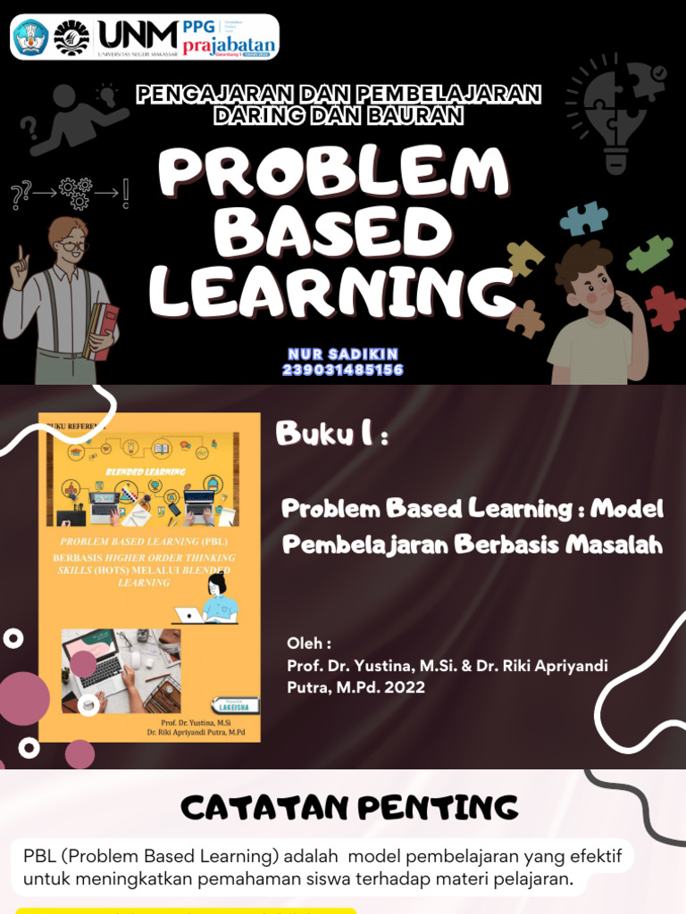 Nur Sadikin - PPDB - Siklus 1 - Eksplorasi Konsep Problem Based Learning | PDF