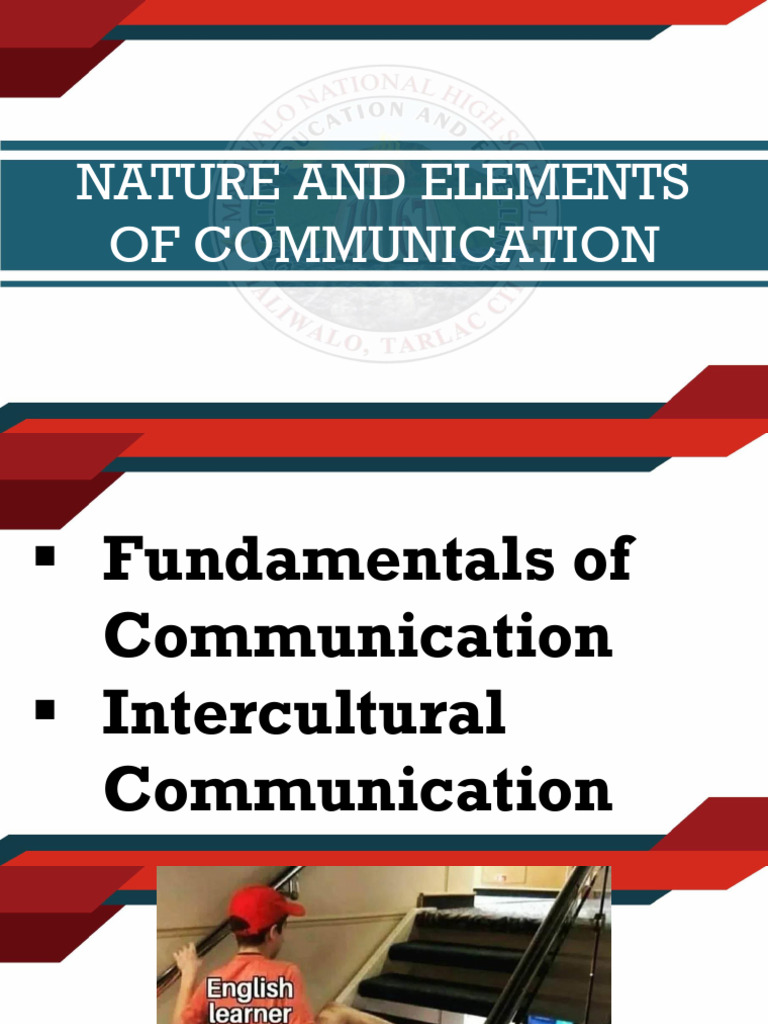 Nature and Elements of Communication | PDF | Communication | Nonverbal ...