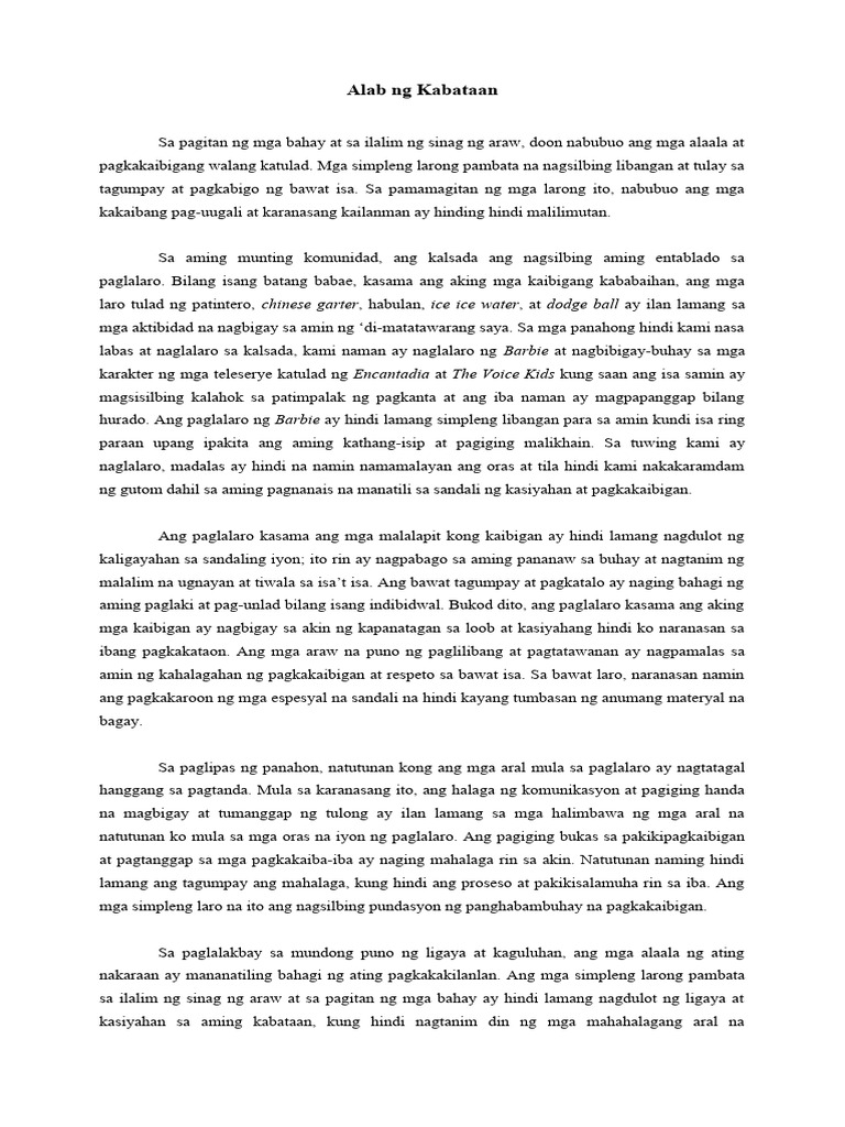 SANAYSAY | PDF