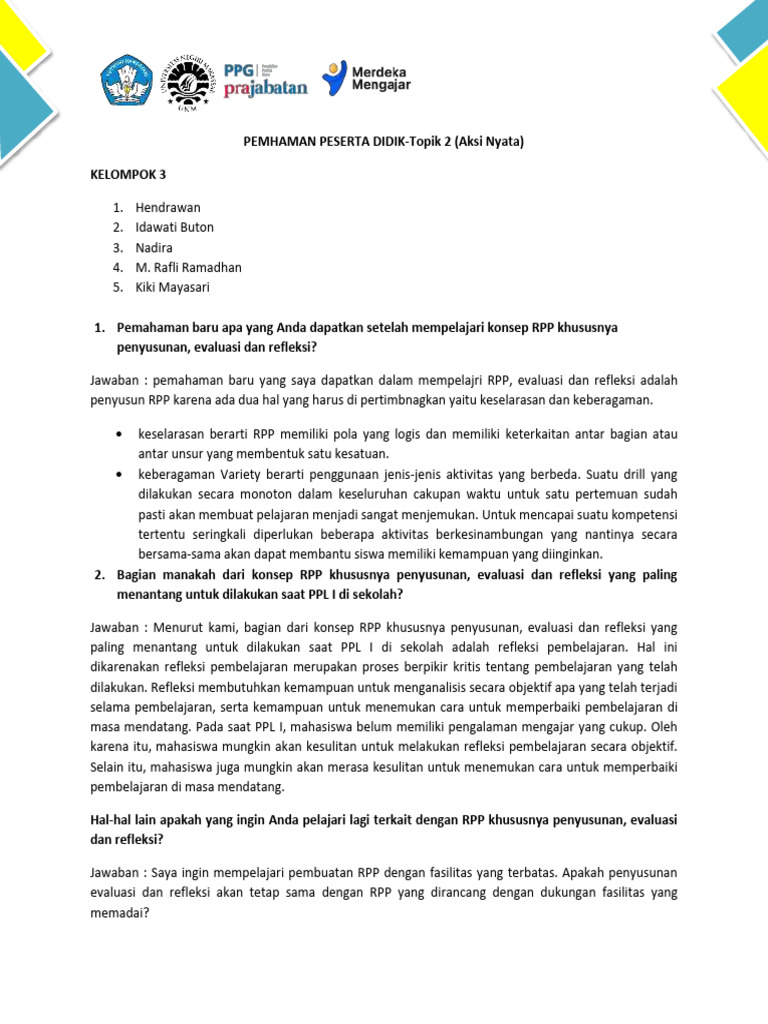 Aksi Nyata - Muhammad Rafli Ramadan | PDF | Karier & Perkembangan