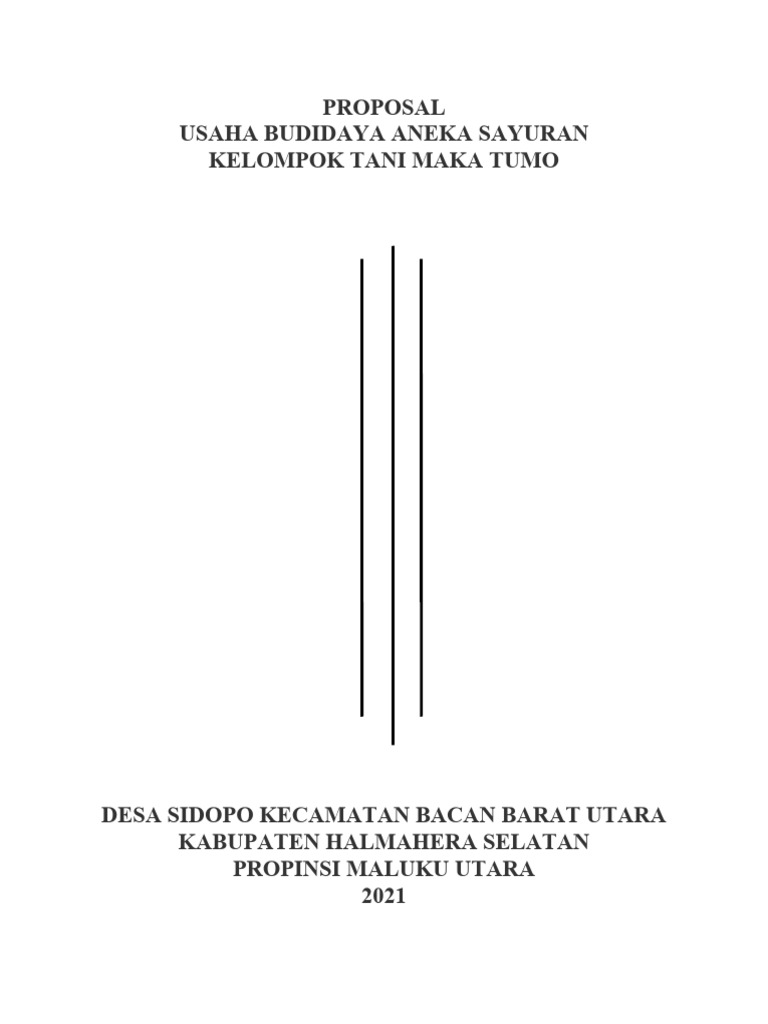 Proposal Budidaya Sayuran Desa Sidopo | PDF | Memasak, Makanan ...