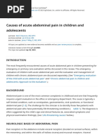 RCH Guidelines: Pediatric Abdominal Pain | PDF | Pain | Constipation