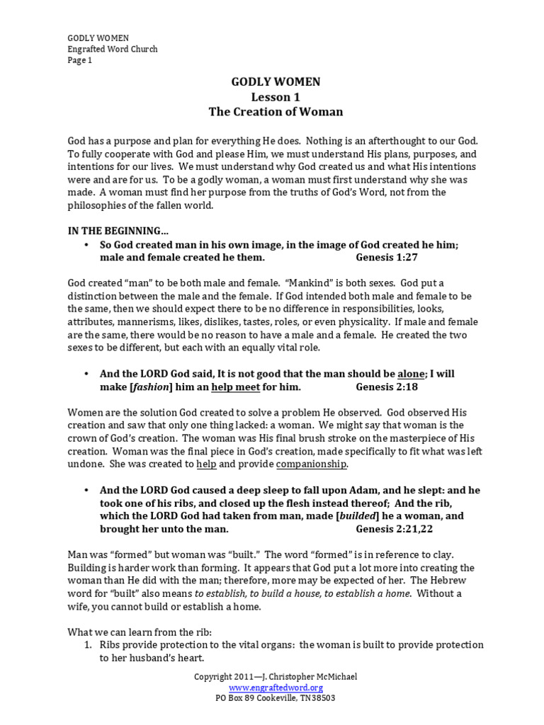 Godly Women 011314 | PDF | Ruth (Biblical Figure) | Esther