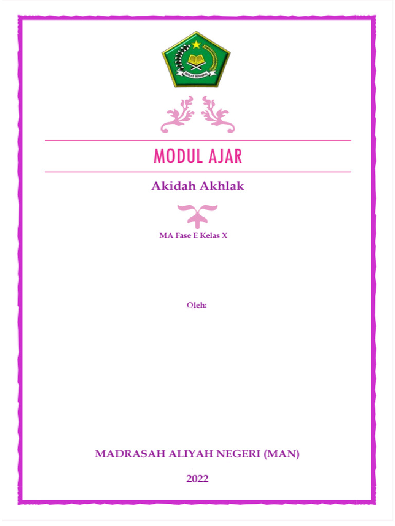 Modul Ajar Akidah Akhlak | PDF