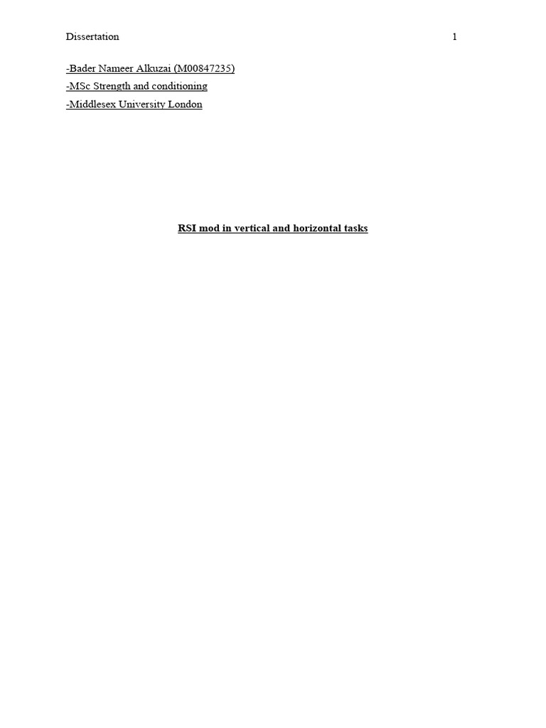 RSI in Vertical and Horizontal Tasks. | Download Free PDF | Statistical Significance | Statistics