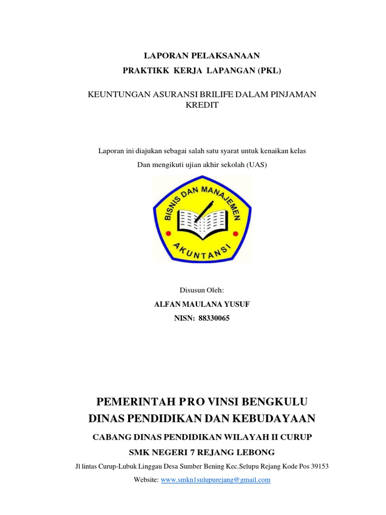 Contoh Laporan SMK AKUTANSI 1 | PDF