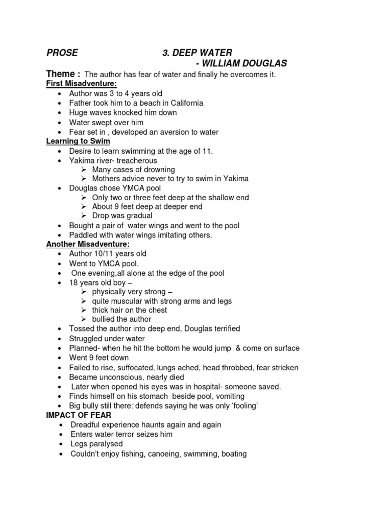 F3.deep Water | Download Free PDF | Fear | Swimming