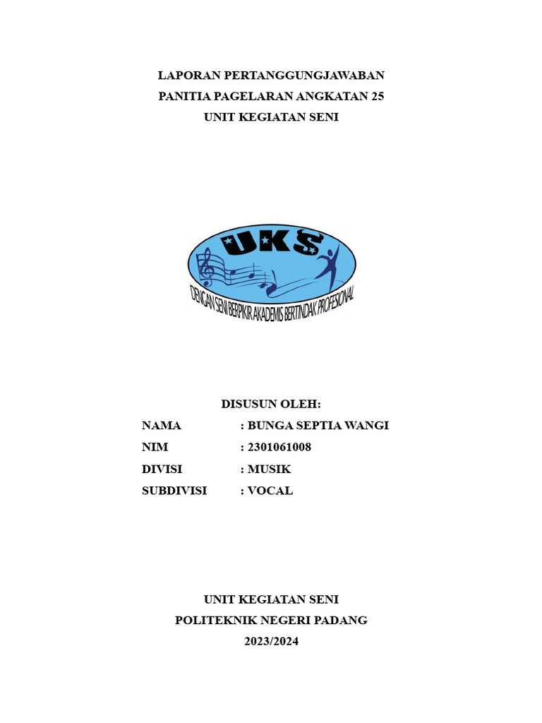 Laporan Pertanggungjawaban Pagelaran 25 | PDF | Seni